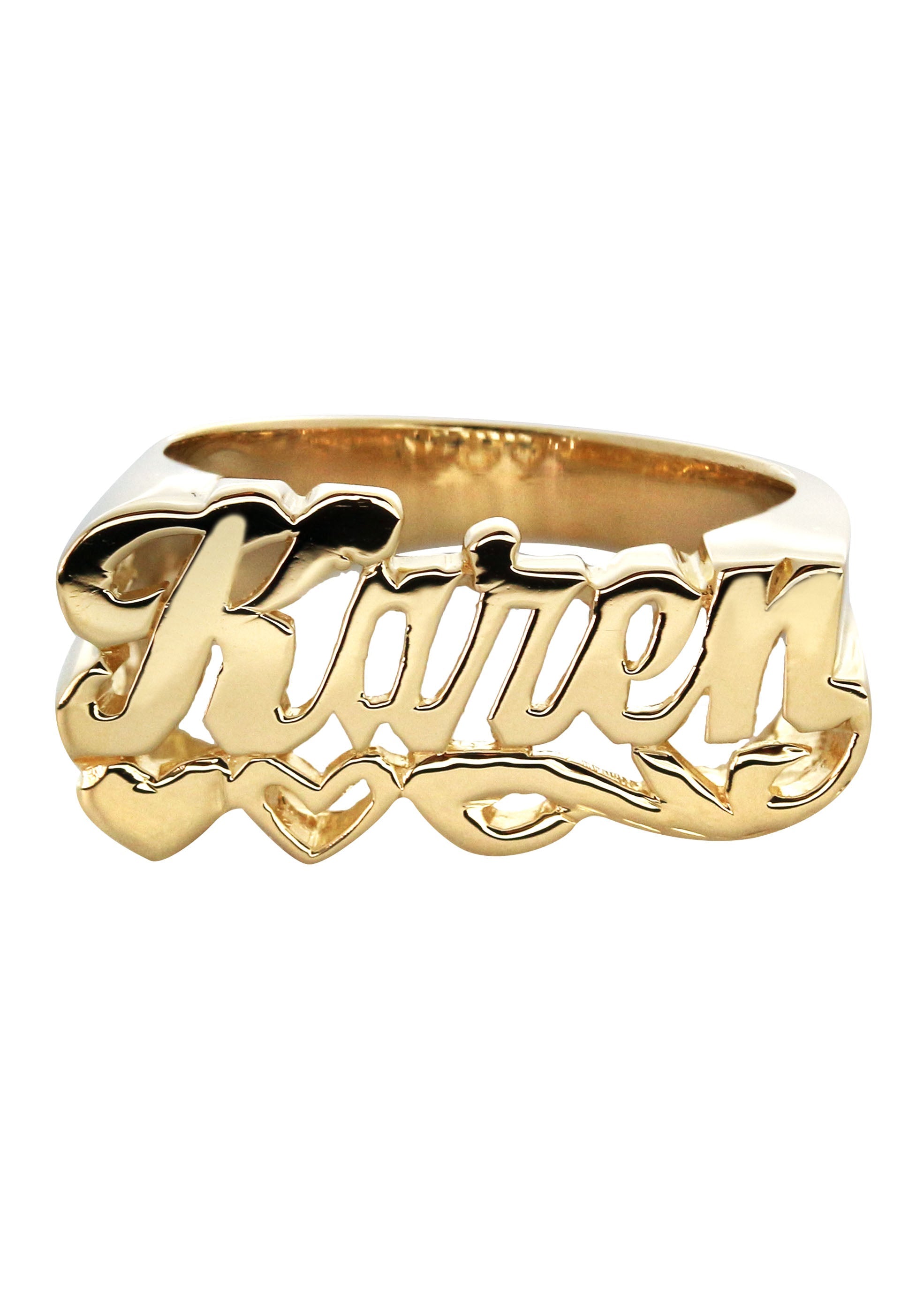 14K Script Gold Name Ring | Appx. 6 Grams | NYC Diamond District